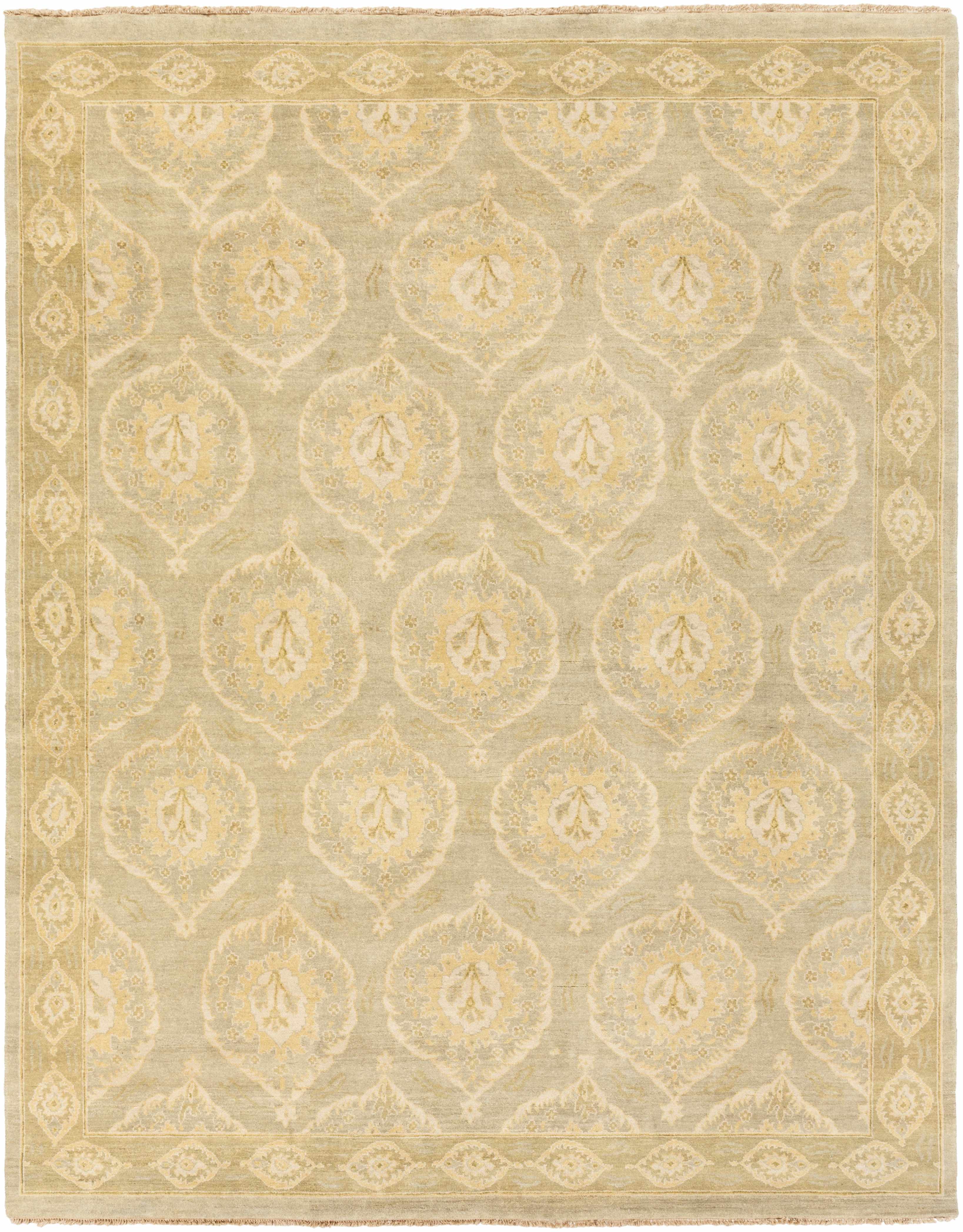 Light Olive 100% Wool Traditional Rug | Surya – Rug Outlet USA